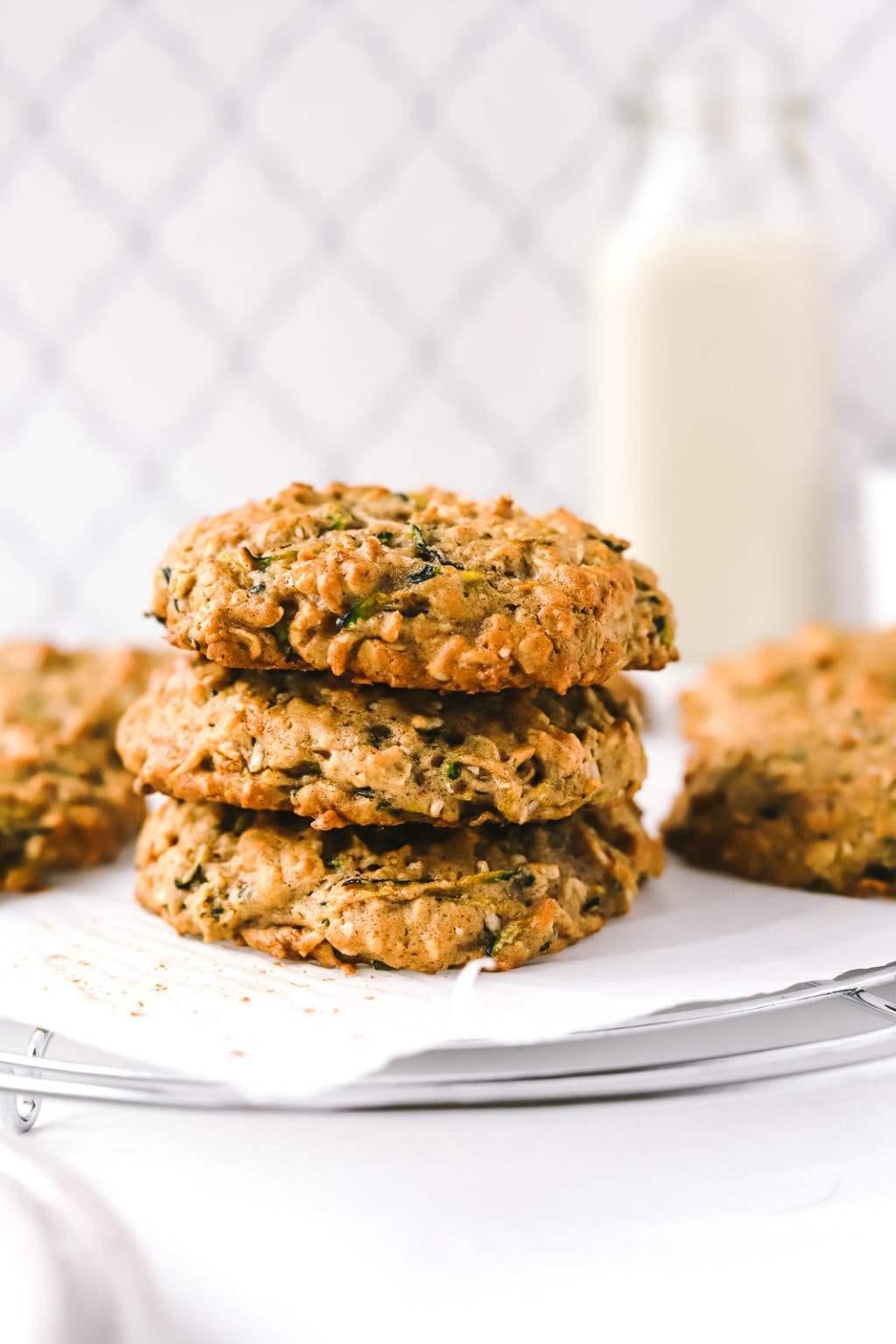 Zucchini Oatmeal Breakfast Cookies - Cooking in my Genes