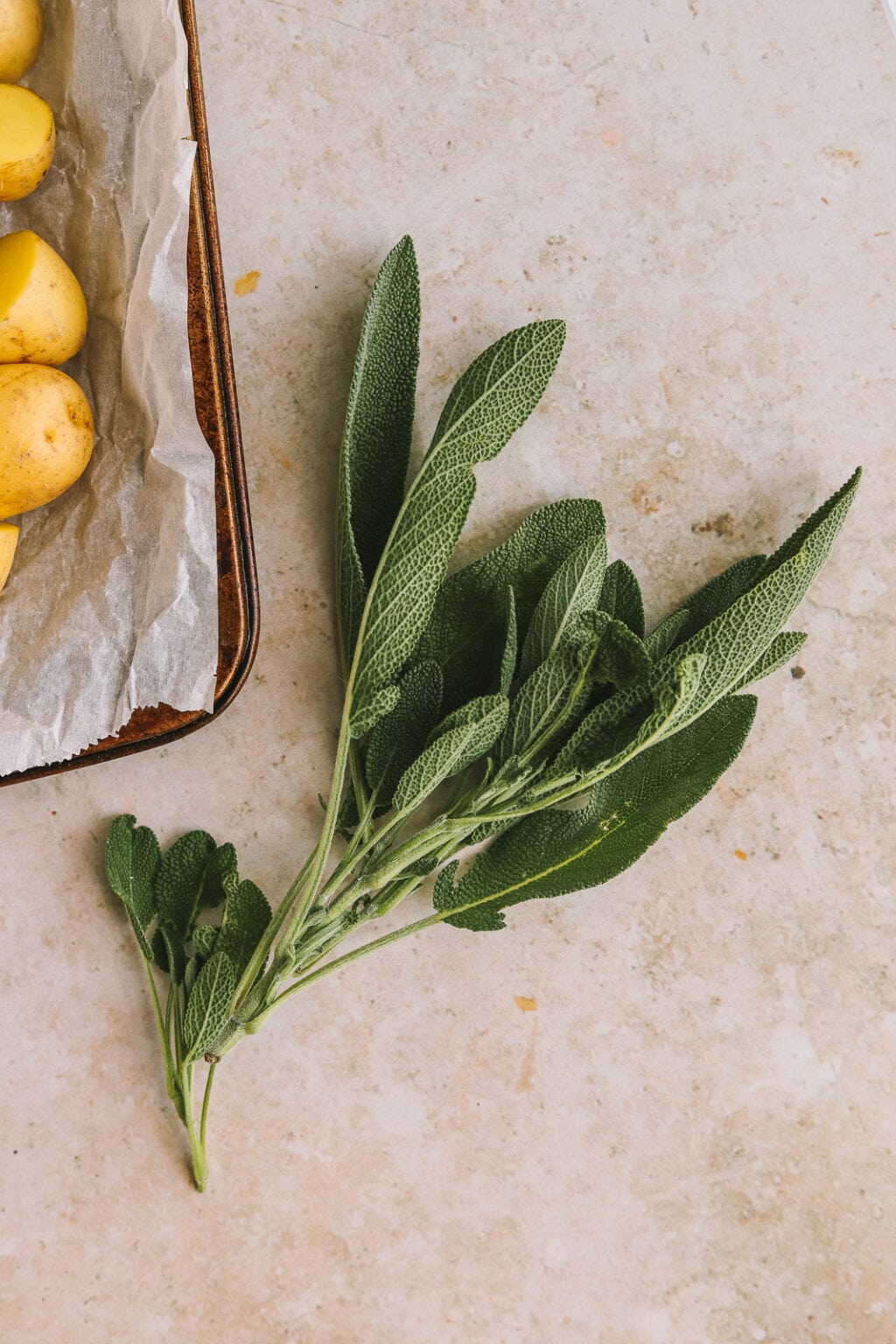 Easy and Delicious Crispy Sage Roasted Potatoes - Cooking in my Genes