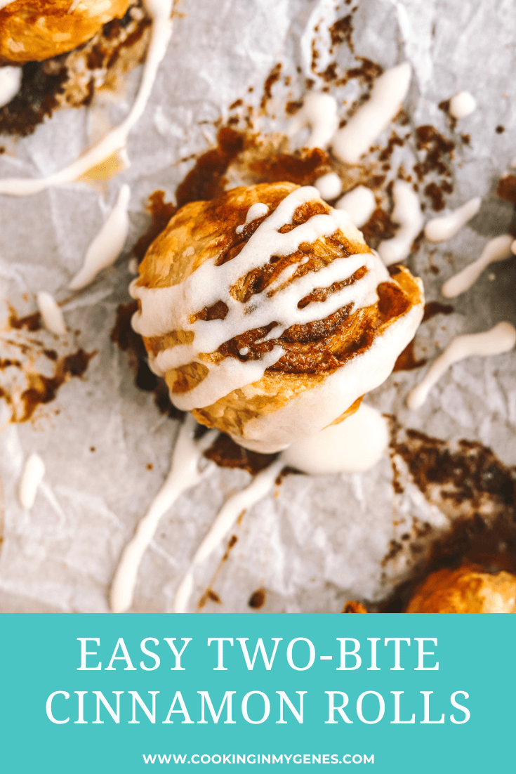 Quick and Easy Two Bite Cinnamon Rolls Recipe - Cooking in my Genes