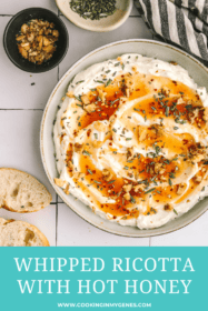 Quick Whipped Ricotta Dip with Hot Honey Appetizer - Cooking in my Genes