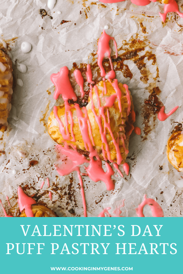 Easy Valentine's Day Raspberry Puff Pastry Hearts - Cooking in my Genes