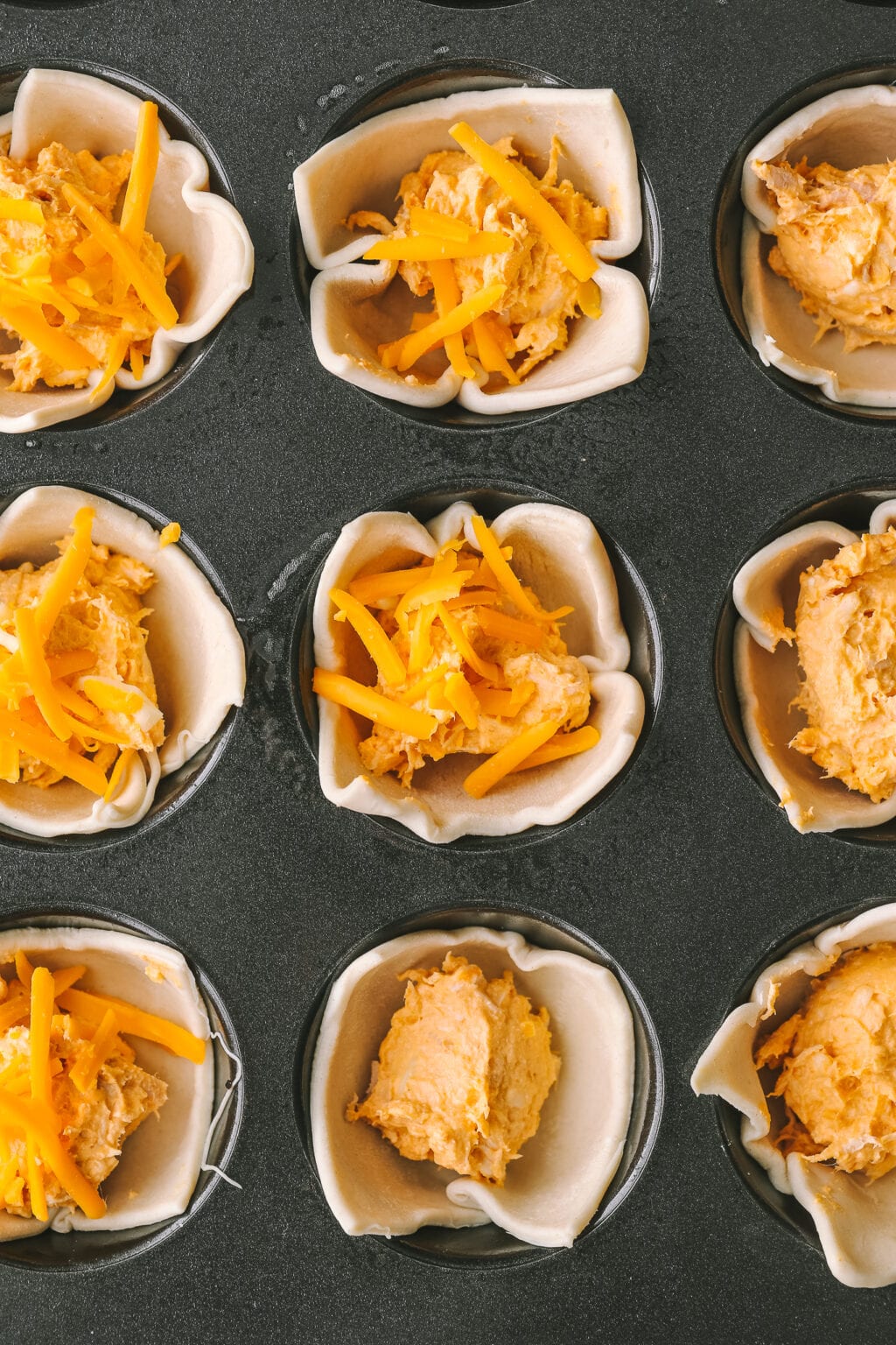 Easy Buffalo Chicken Puff Pastry Bites Appetizer - Cooking in my Genes