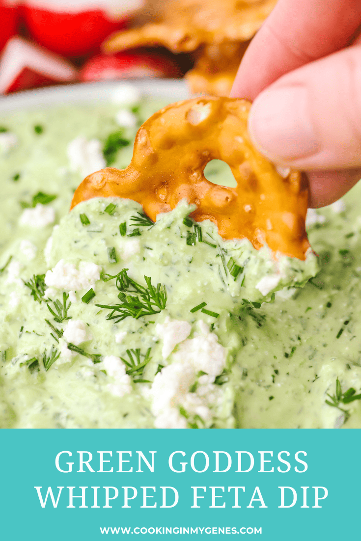 The Best Green Goddess Whipped Feta Dip Appetizer - Cooking in my Genes