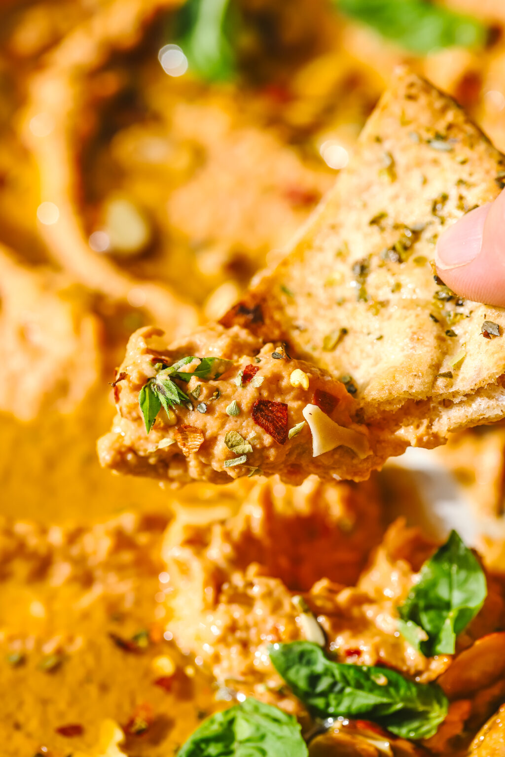 Sundried Tomato White Bean Hummus Dip Appetizer - Cooking in my Genes