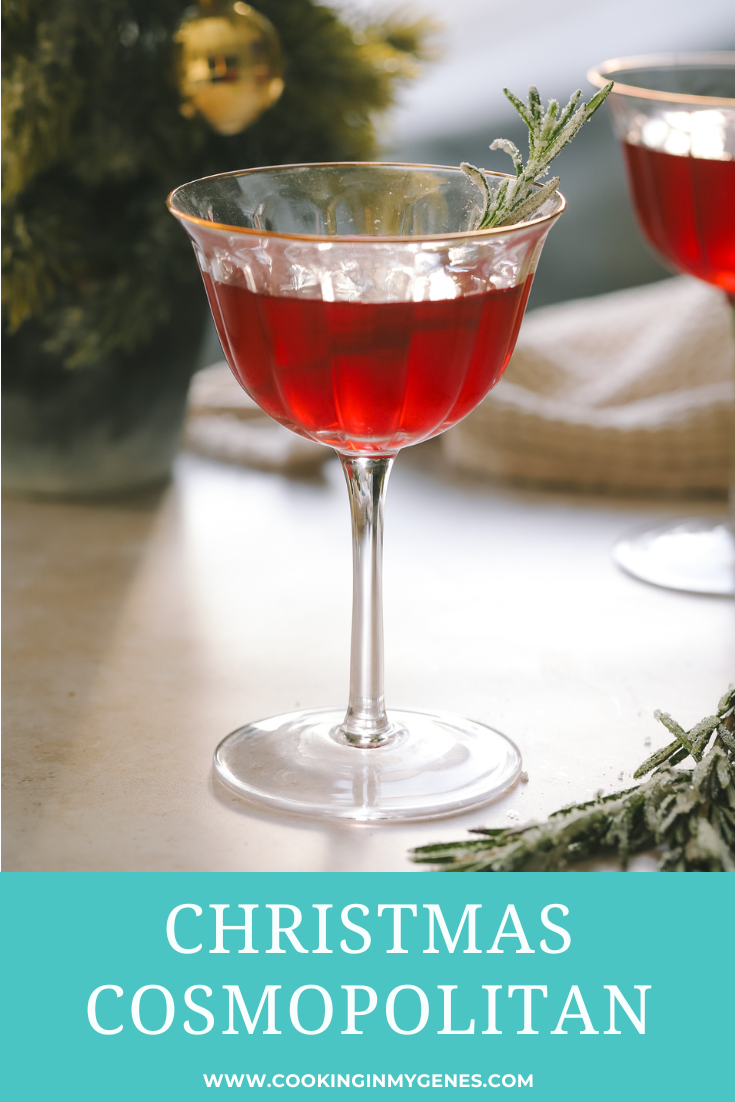 Easy and Festive Christmas Cosmopolitan Cocktail - Cooking in my Genes