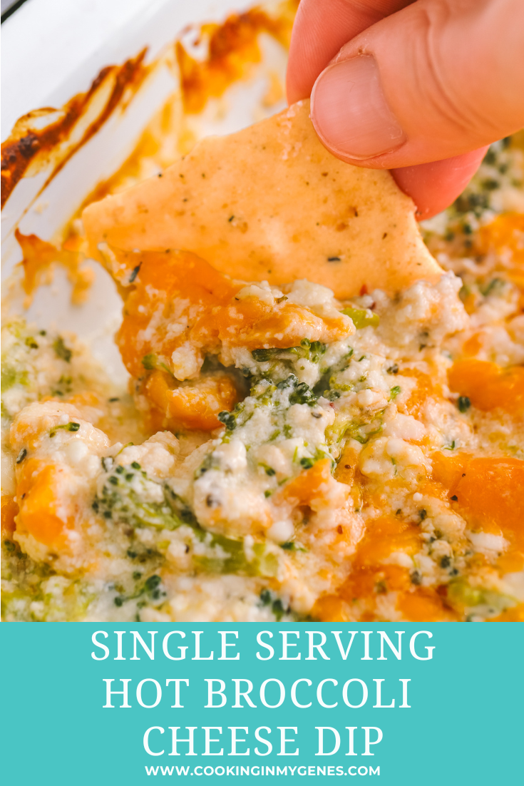Easy Single Serving Hot Broccoli Cheese Dip Recipe - Cooking in my Genes