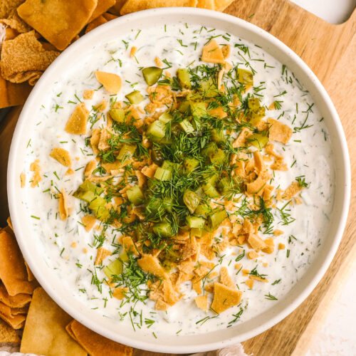 The Best Easy High Protein Dill Pickle Dip Recipe - Cooking in my Genes