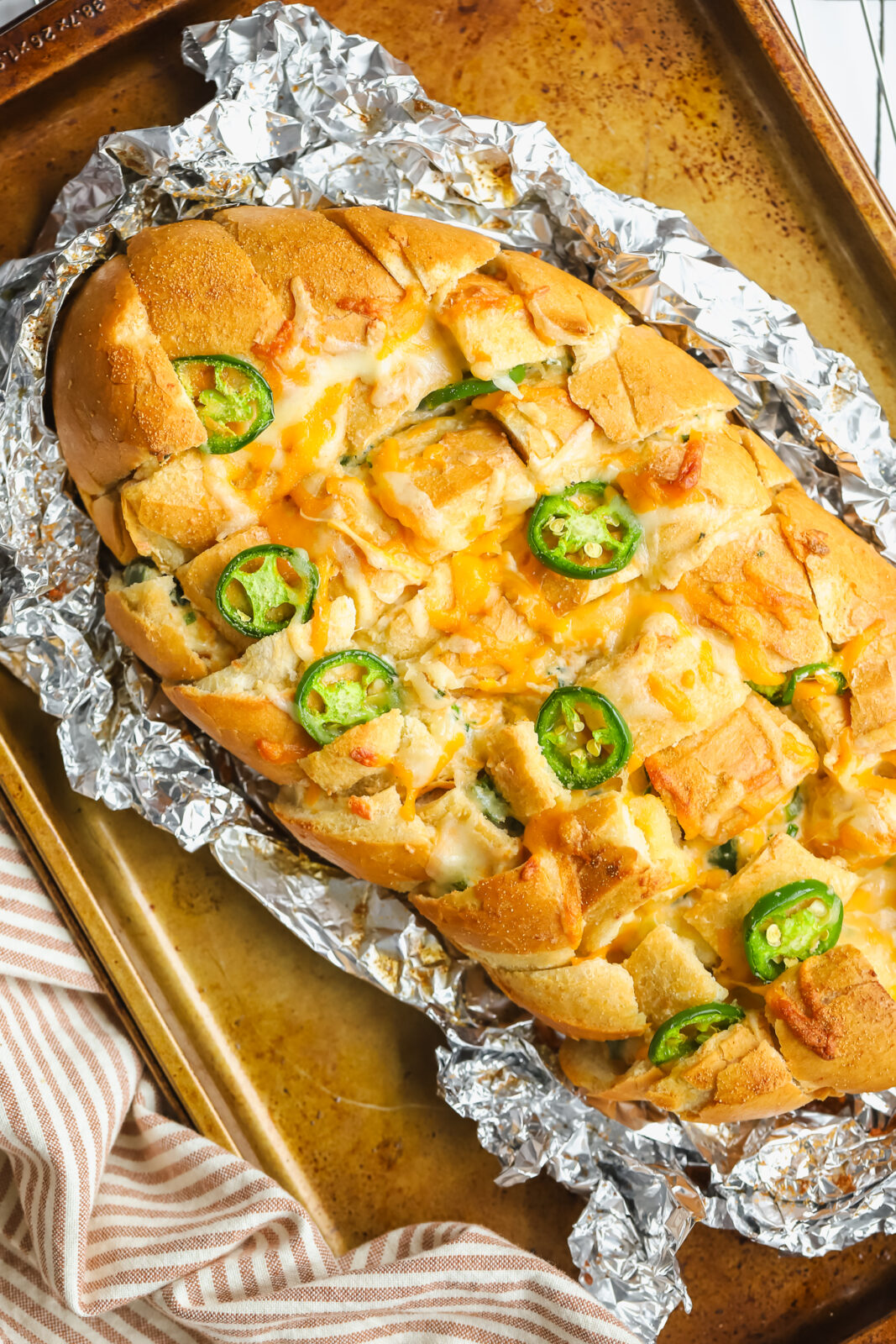 The Best Cheesy Jalapeno Popper Pull Apart Bread - Cooking in my Genes