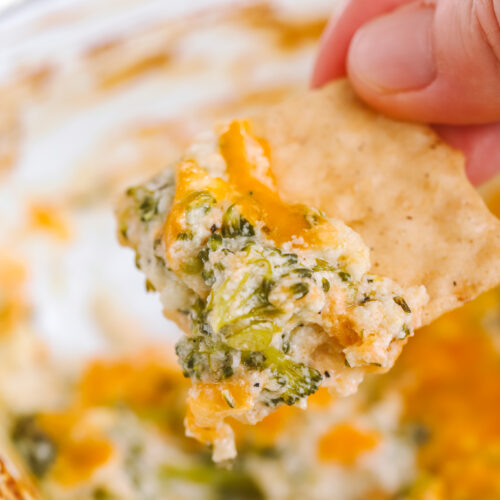 Easy Single Serving Hot Broccoli Cheese Dip Recipe - Cooking in my Genes