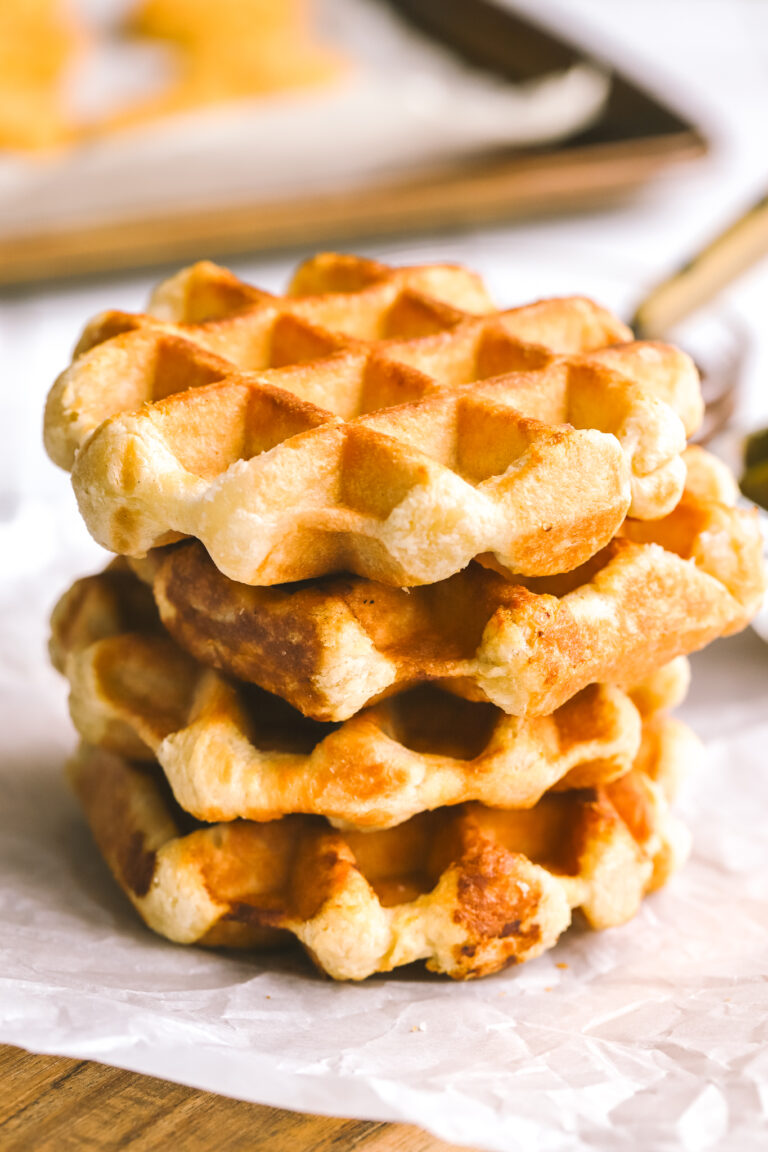 Easy Mini Chicken & Waffles Bites with Hot Honey - Cooking in my Genes