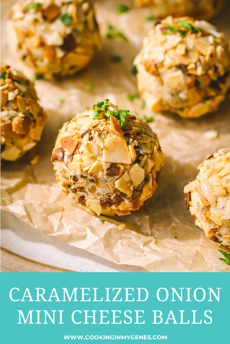 Easy Caramelized Onion Mini Cheese Balls Appetizer - Cooking in my Genes