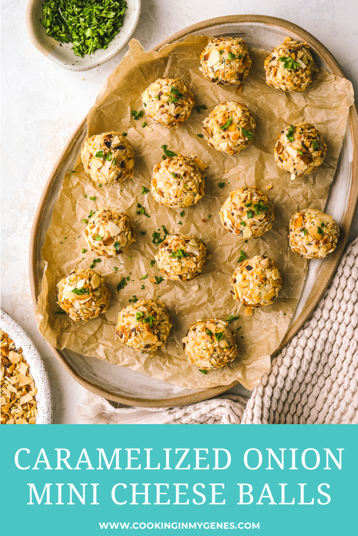 Easy Caramelized Onion Mini Cheese Balls Appetizer - Cooking in my Genes
