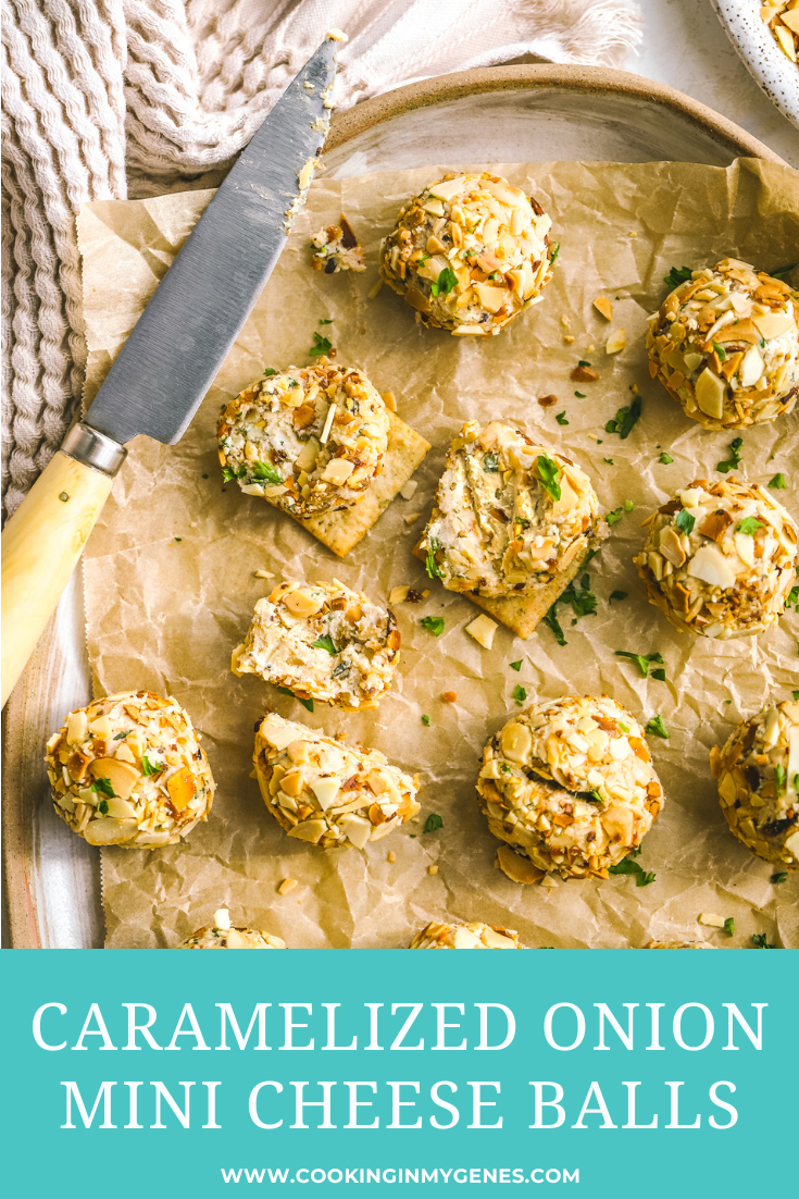 Easy Caramelized Onion Mini Cheese Balls Appetizer - Cooking in my Genes