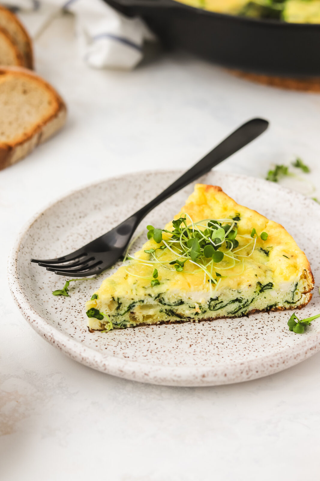 Spring Frittata Recipe with Arugula and Fresh Herbs - Cooking in my Genes