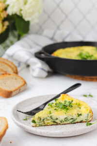 Spring Frittata Recipe with Arugula and Fresh Herbs - Cooking in my Genes