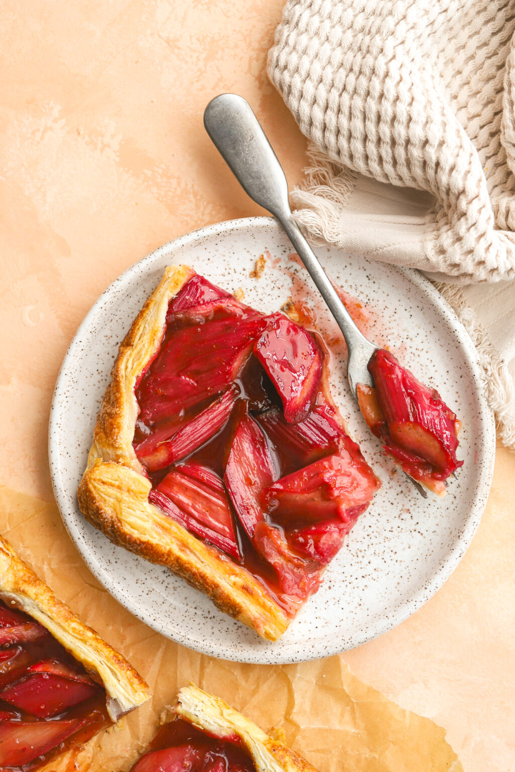Quick and Easy Puff Pastry Rhubarb Tart Recipe - Cooking in my Genes