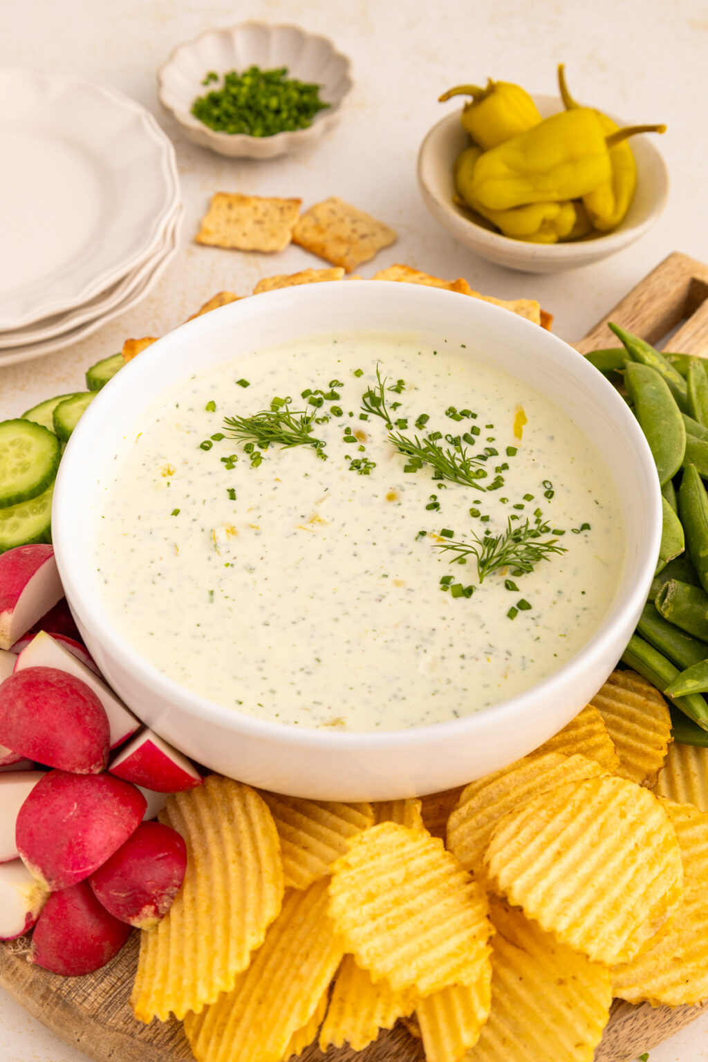 Easy Pepperoncini Ranch Dip Appetizer Recipe - Cooking in my Genes